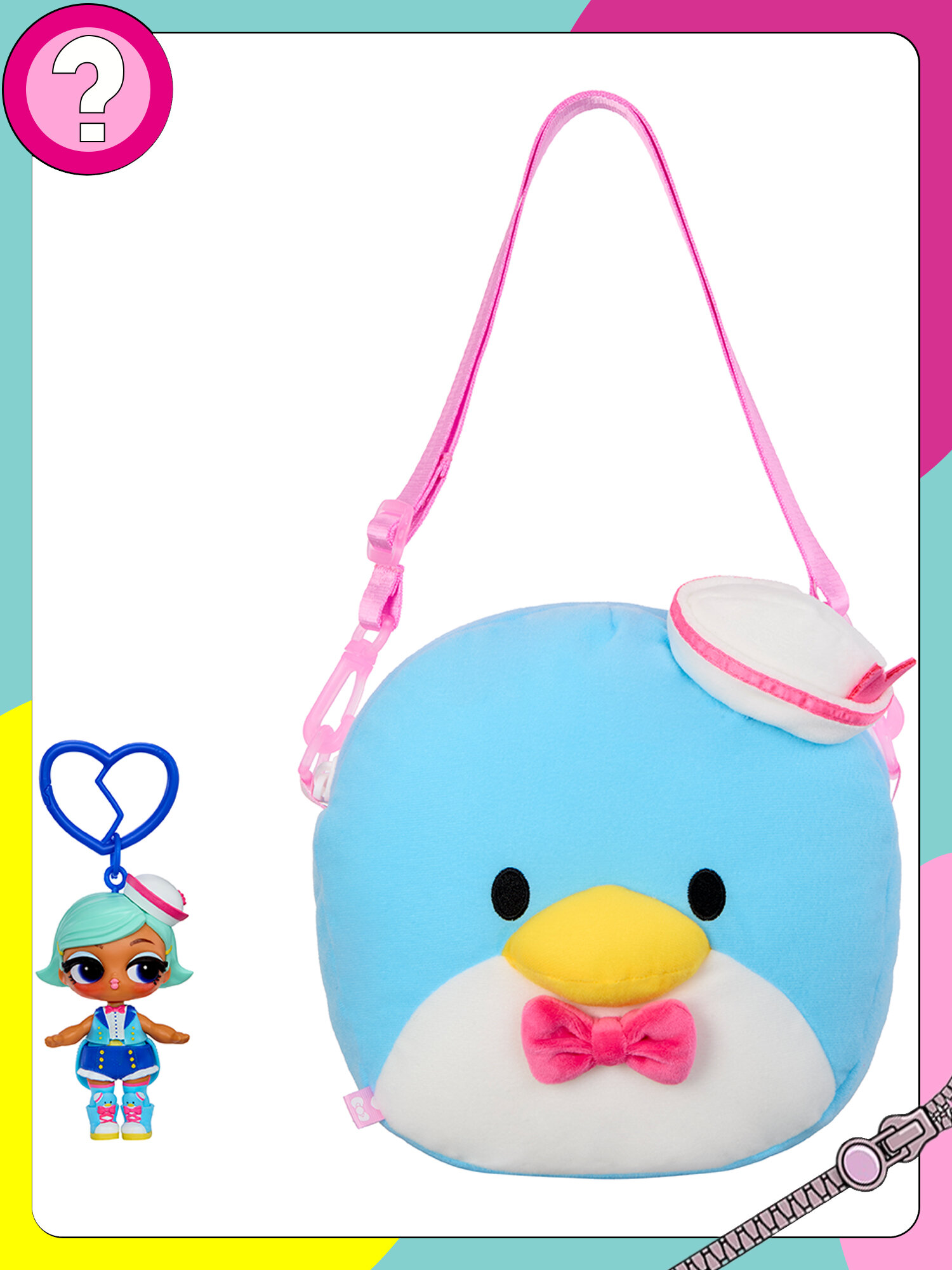ЛОЛ HELLO KITTY AND FRIENDS Большая Двусторонняя Плюшевая Игрушка Tuxedosam
