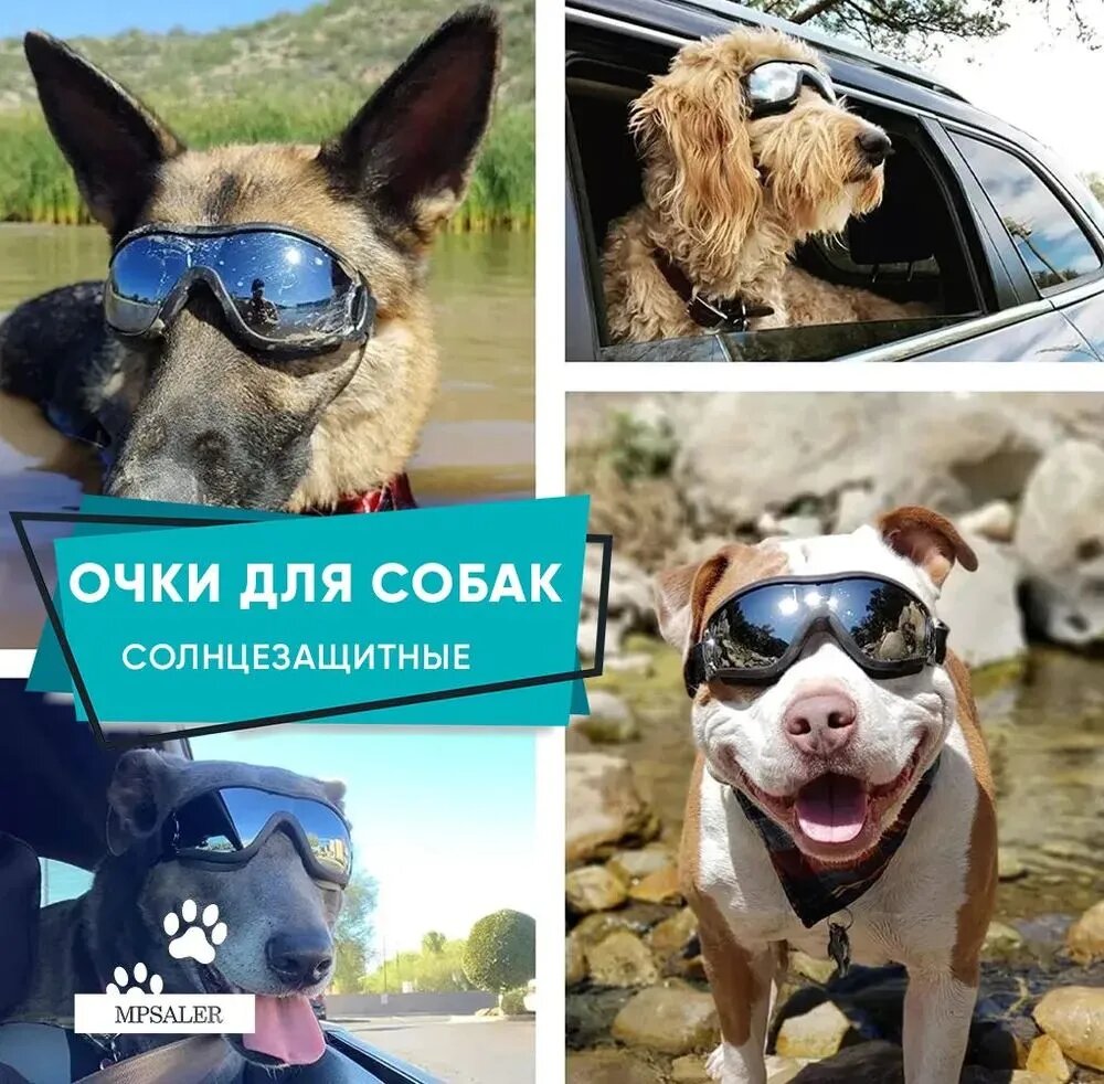 Очки для домашних животных защитные очки для собак, Солнцезащитная маска для собак