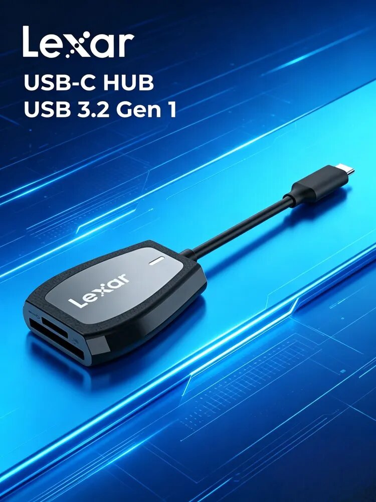 Картридер Lexar Dual-Slot USB-C для SD/microSD