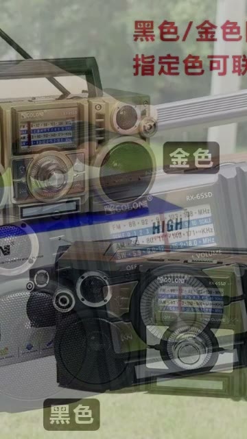 Портативный радиоприемник Golon RX-65SD с MP3-воспроизведением и поддержкой microSD, черный — фото 1