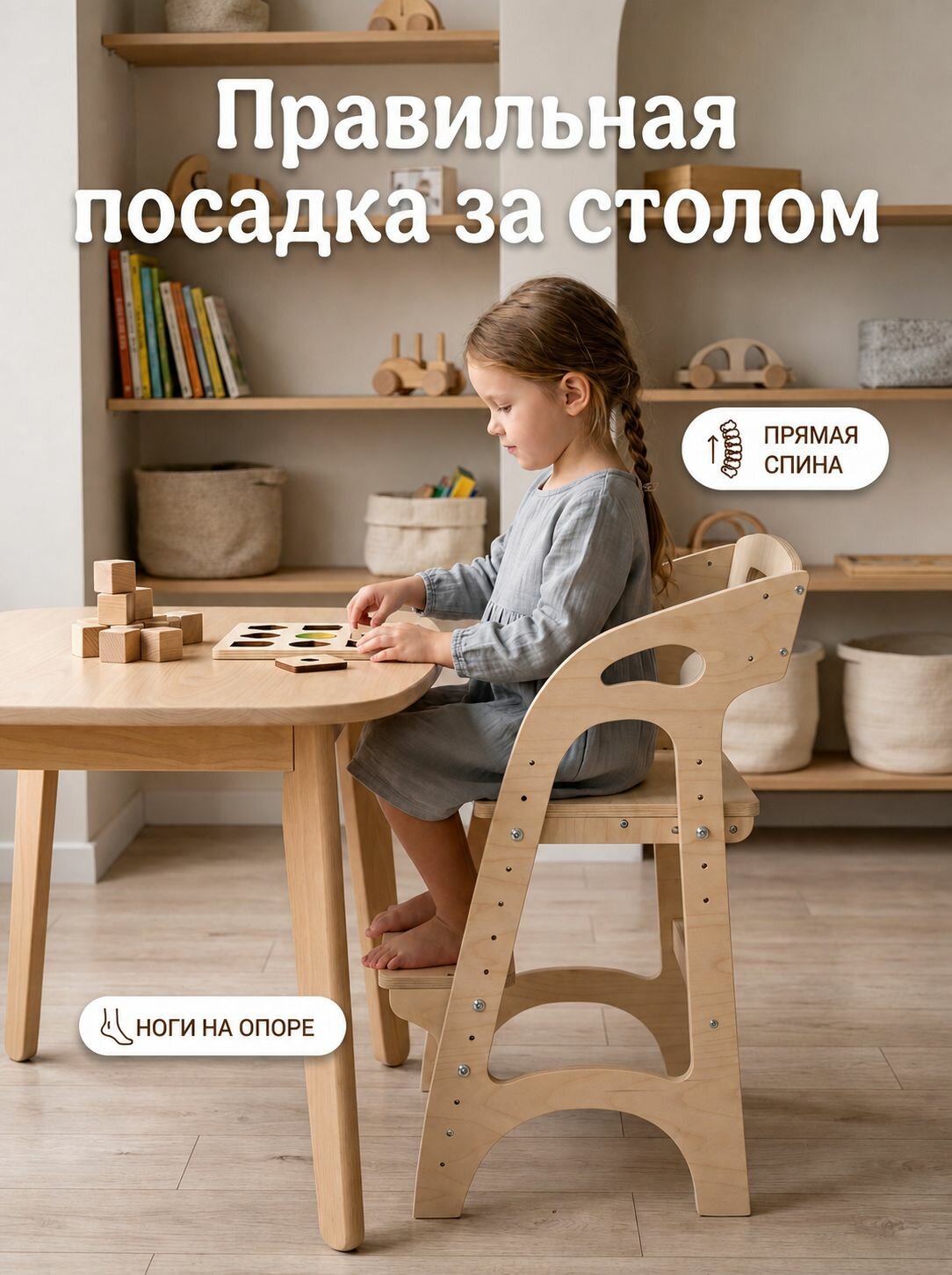 Растущий стул для детей — фото 1