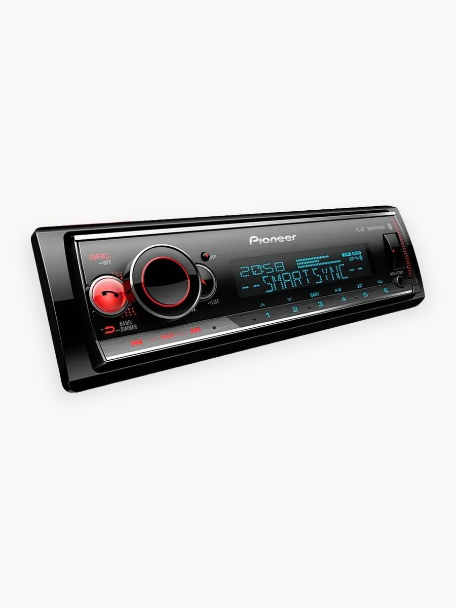 Автомагнитола Pioneer MVH-S520BT с Bluetooth, AUX, USB, 4х50 Вт, 1DIN