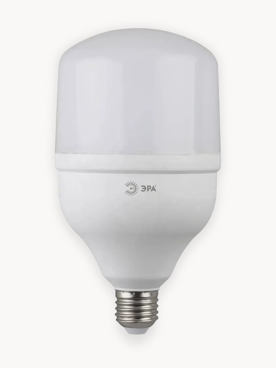 Лампочка светодиодная промышленная ЭРА LED E27/E40 50 Вт T100 колокол 4000К нейтральный белый свет, 1 шт
