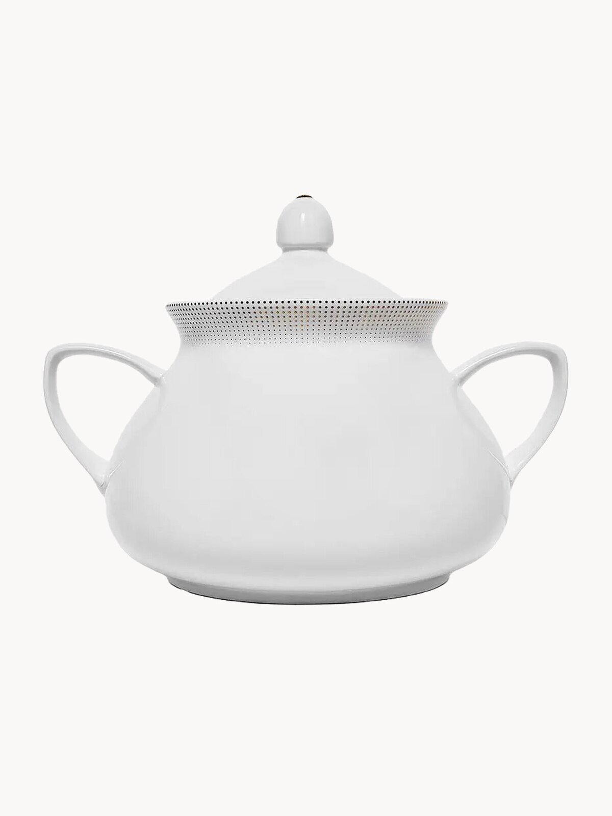 Супница с крышкой фарфоровая, 2,8 л.