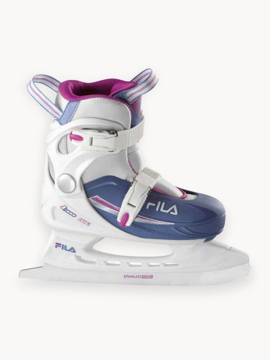 Детские раздвижные коньки Fila J-one Ice HR Girl - 21/22 White/LightBlue р. 26-30