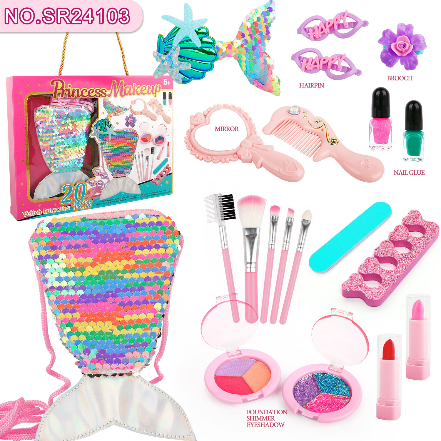 Разнообразие детских наборов для маникюра и макияжа, имитация детской косметики, игрушки для создания маникюра своими руками и ролевых игр.