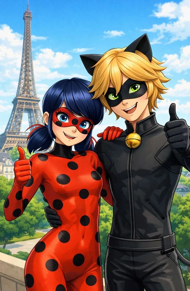 Алмазная Мозаика "Мультфильмы Леди Баг" 30х40 См Алмазная Вышивка / Картина Стразами Подарков / Украшения