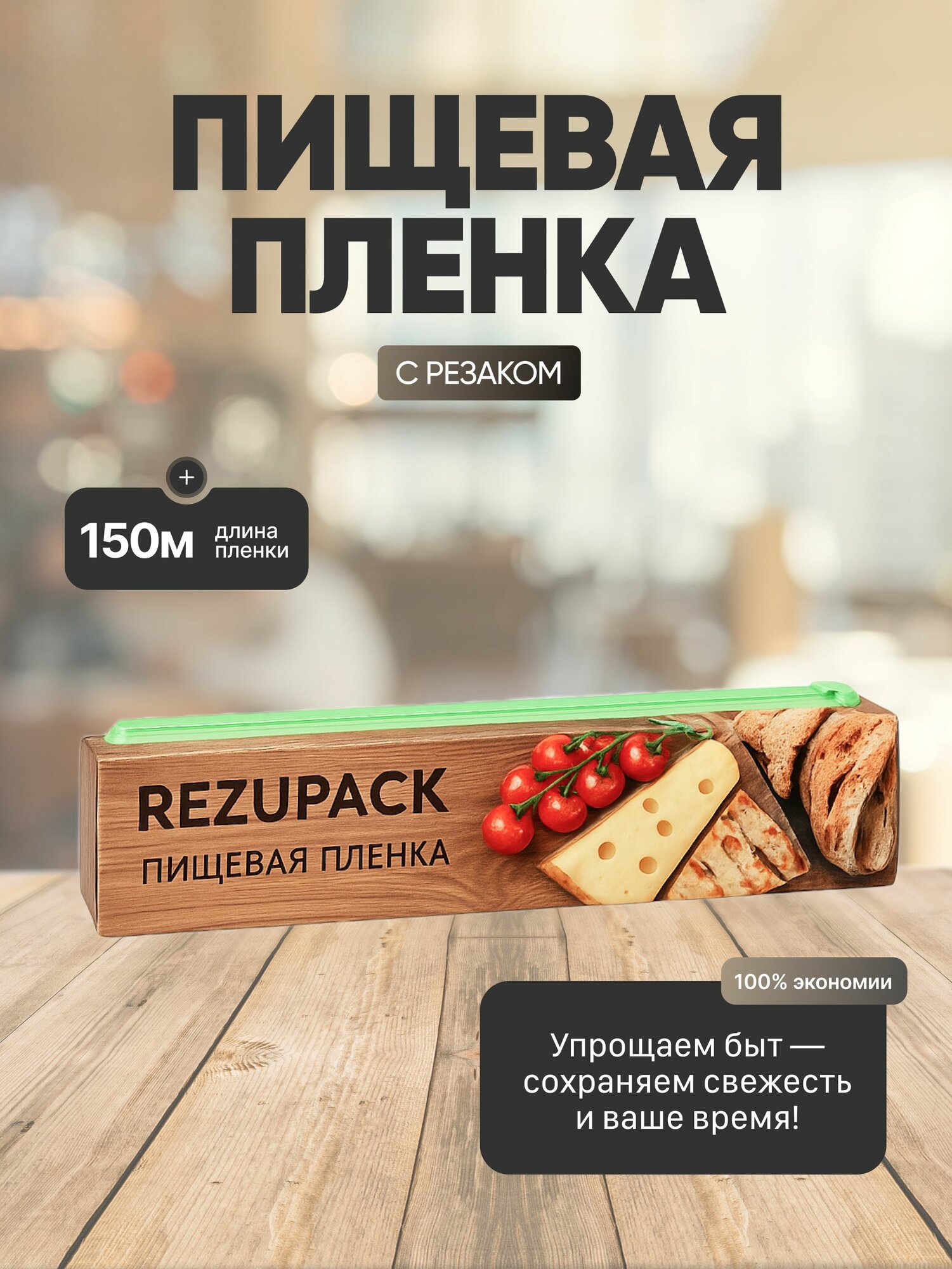 REZUPACK Пленка пищевая, 150м х 30 см, 9 мкм, 1 шт