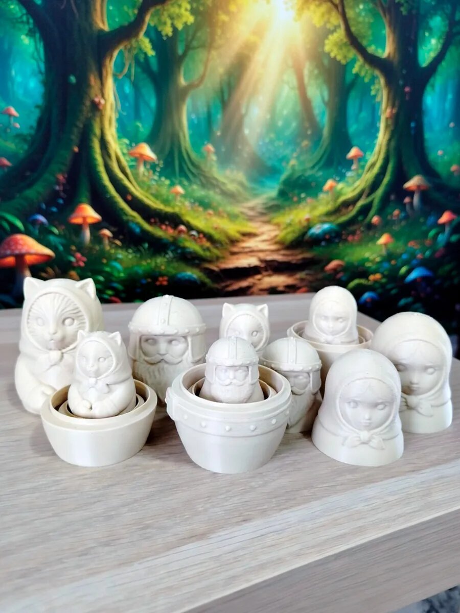 Набор для росписи 26Suvenirov "Матрёшка 3в1", пластик, 3 шт.