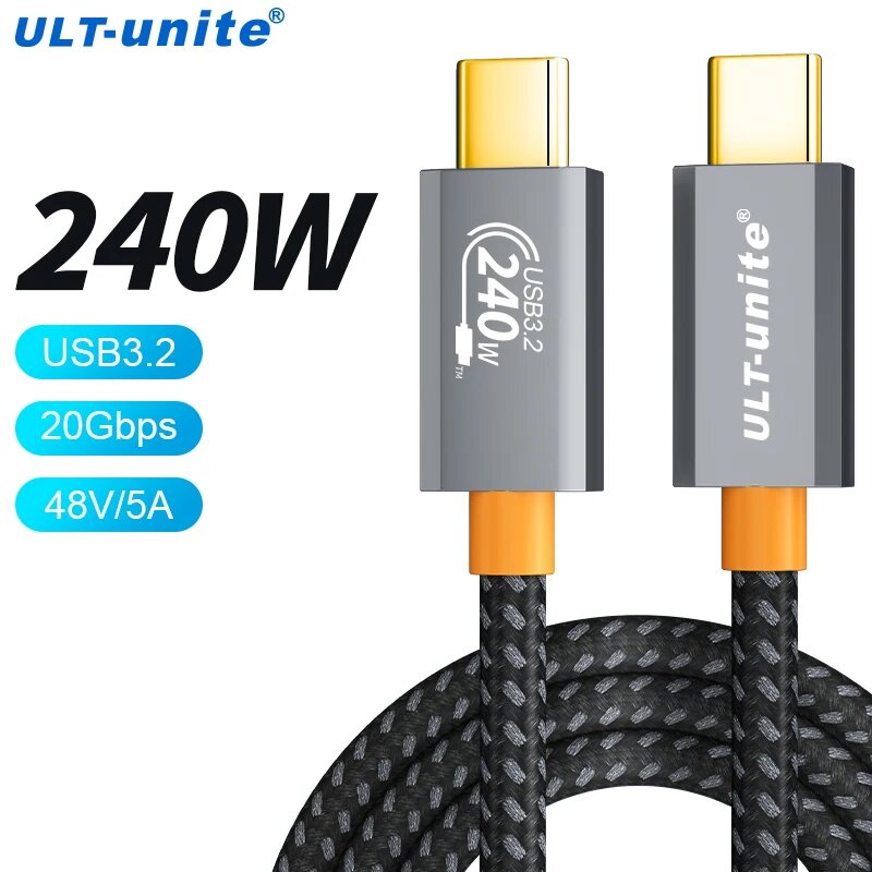 Кабель USB 3.2 Type-C 240 Вт, 1 м — фото 1