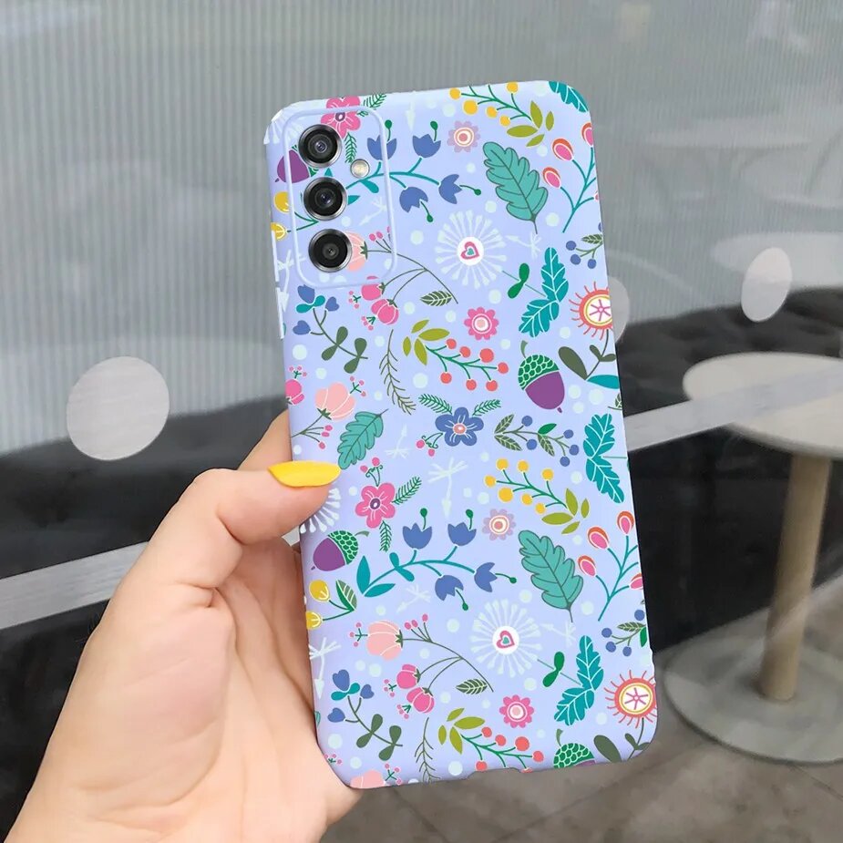 Для Samsung M52 5G Чехол Galaxy A52s Мягкий силиконовый чехол с цветочным рисунком для Samsung Galaxy M52 Чехлы A52 A 52 s 5G Fundas