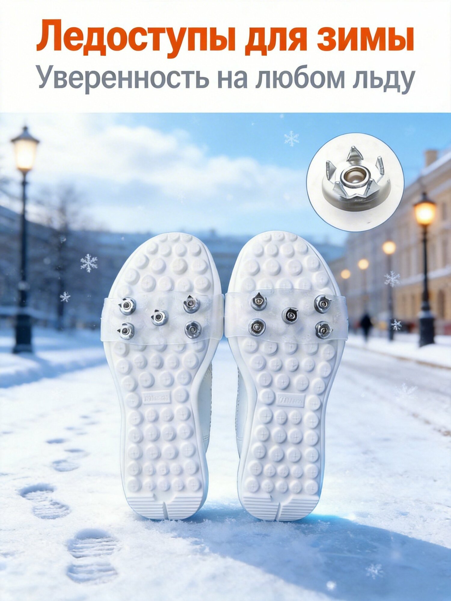 Ледоступы 35-50, антискользящая защита для ходьбы по льду и снегу — стабильная опора на обледенелых тротуарах