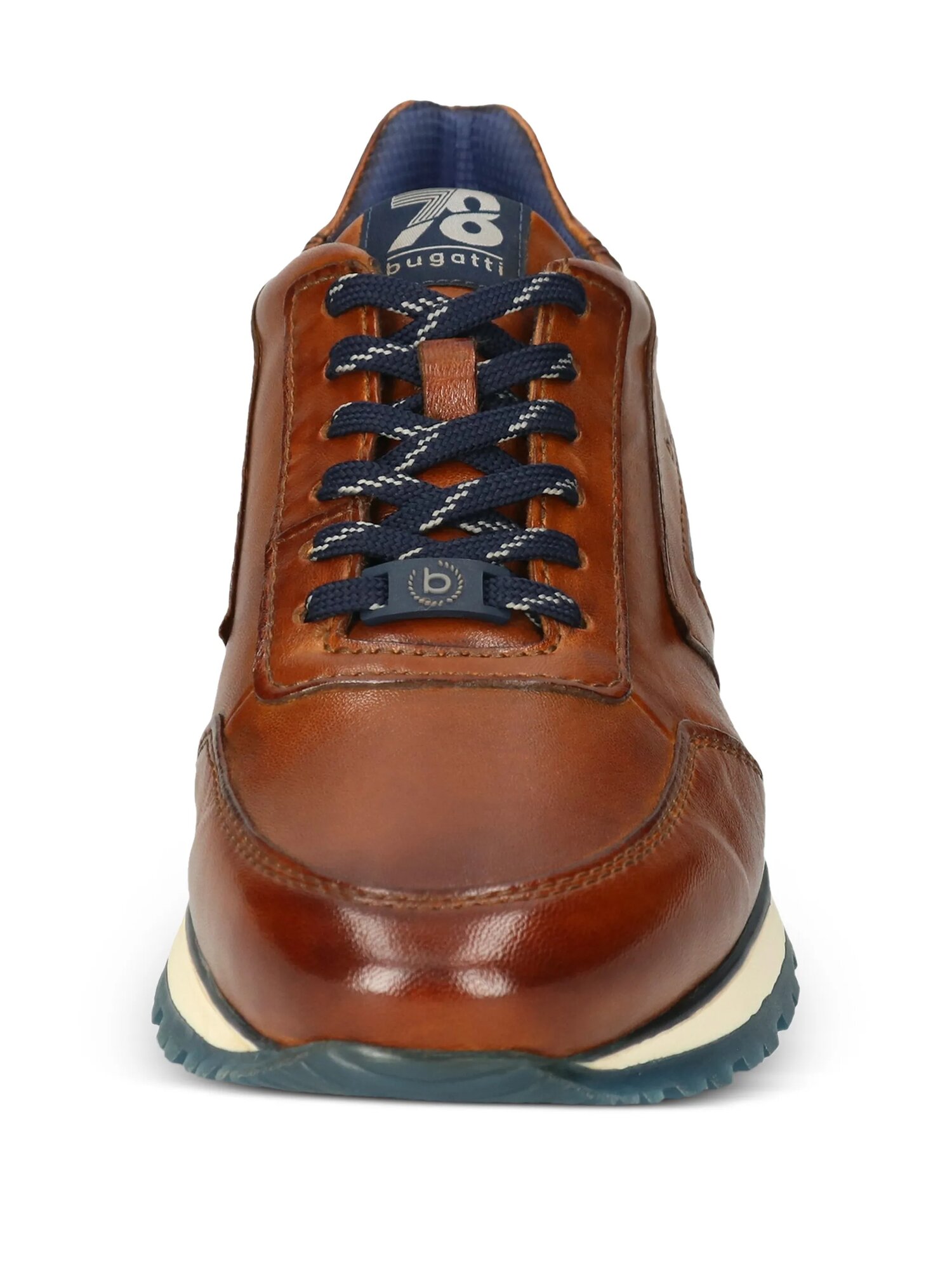 Кроссовки Bugatti Panelled leather sneakers, размер 44, коричневый/серый/оранжевый — фото 1