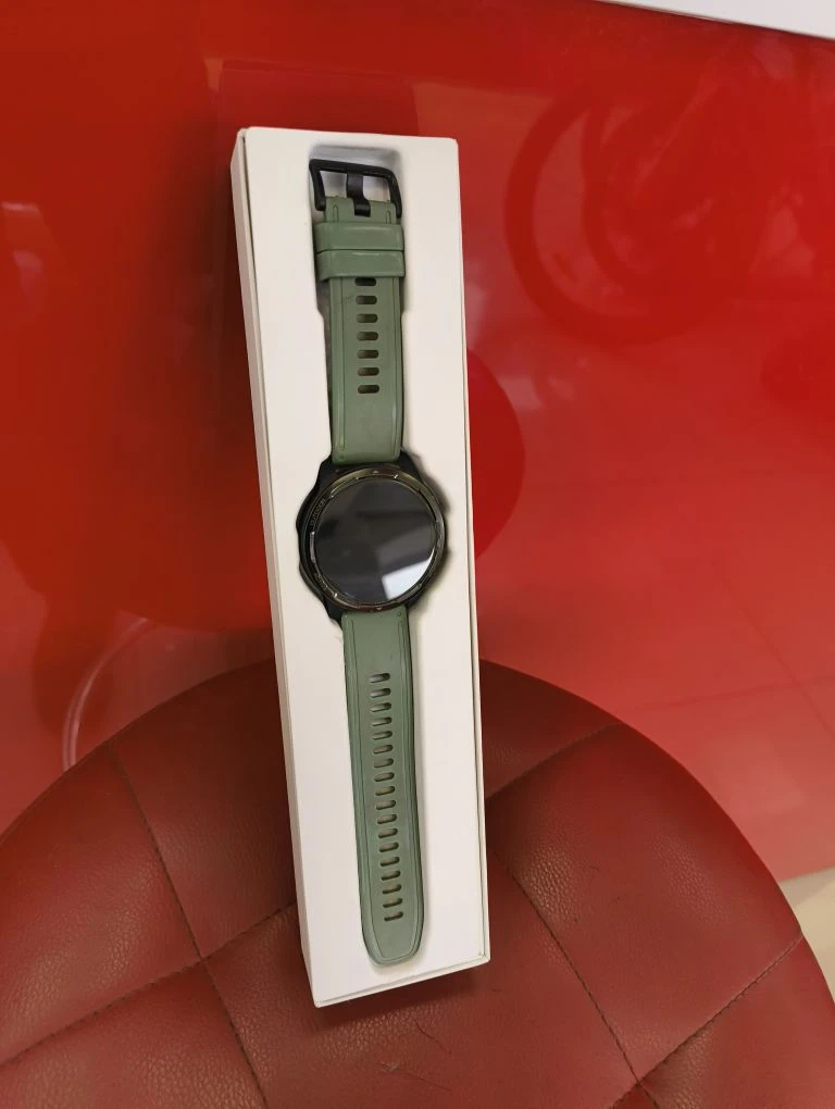 Смарт-часы Xiaomi Watch S1 Active, для России, 42мм, черный космос с зелёным ремешком — фото 1