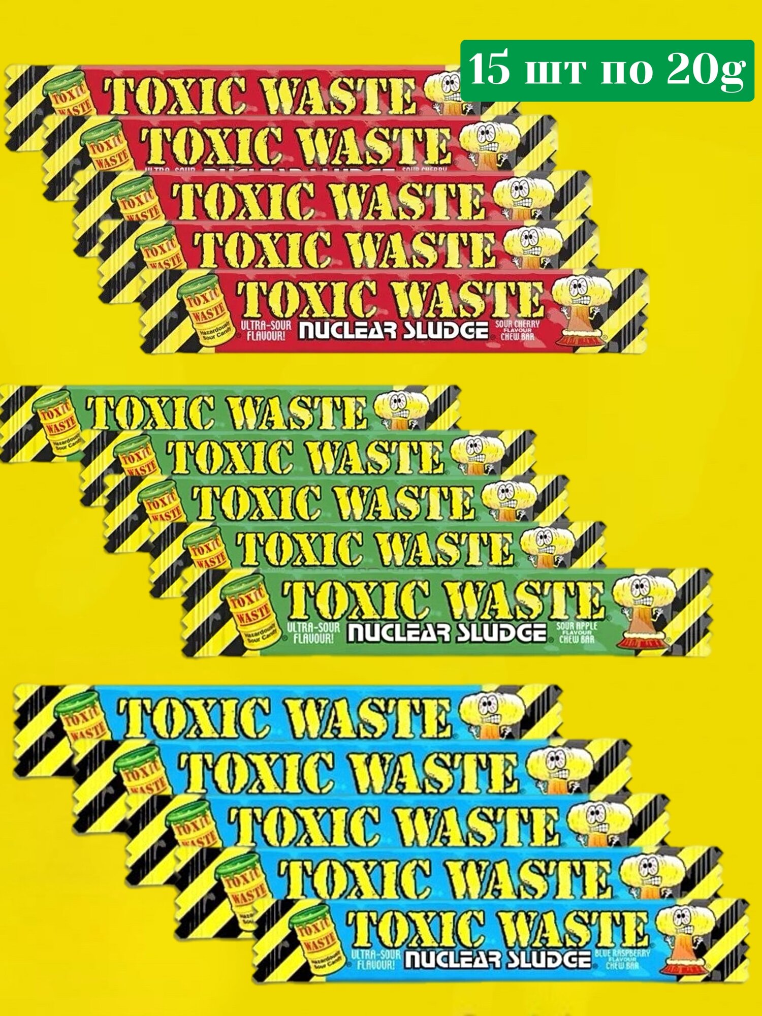 Жевательная конфета Toxic Waste Nuclear Sludge 15шт х 20 гр (Пакистан)
