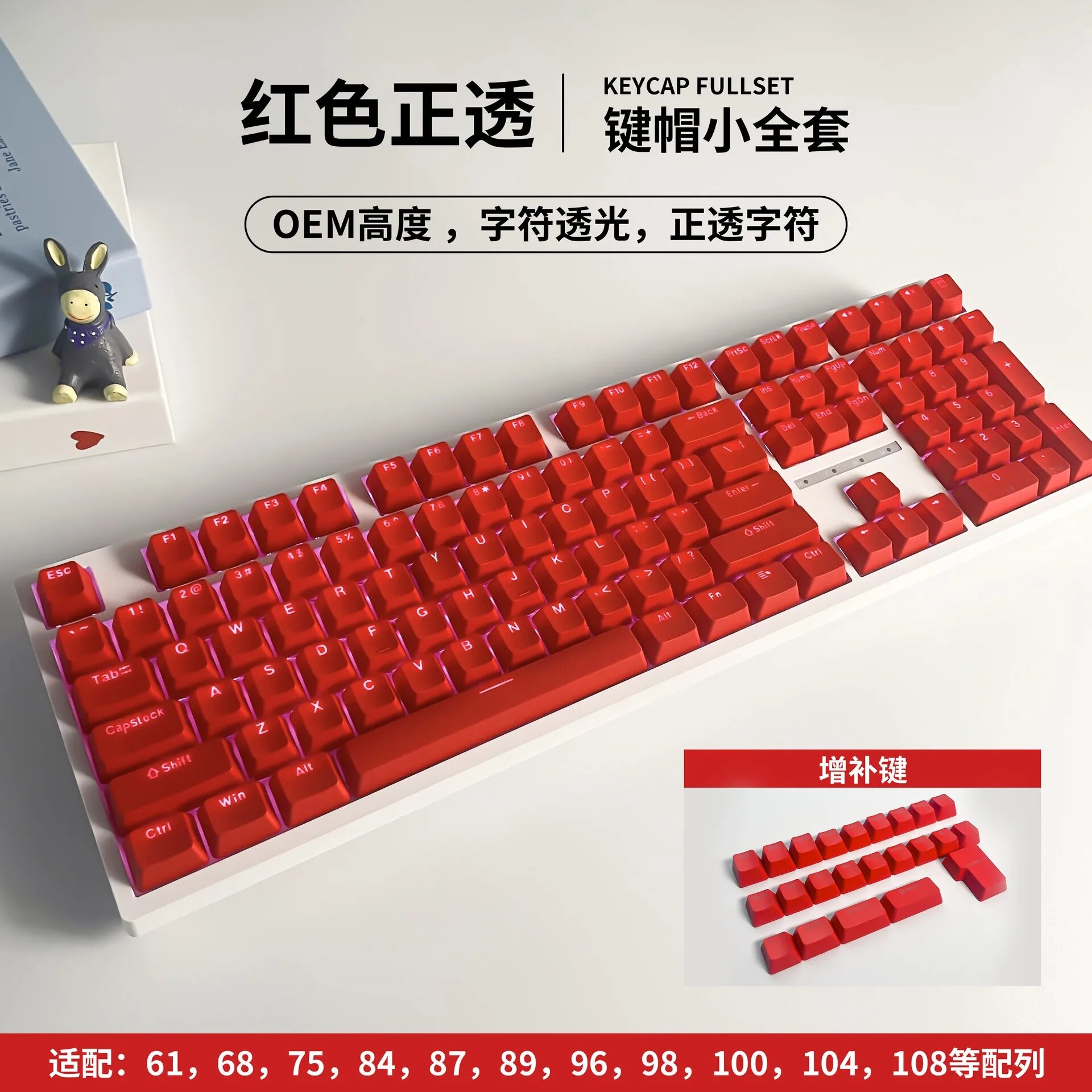 Кейкапы Redson 130 клавиш Red для Cherry MX