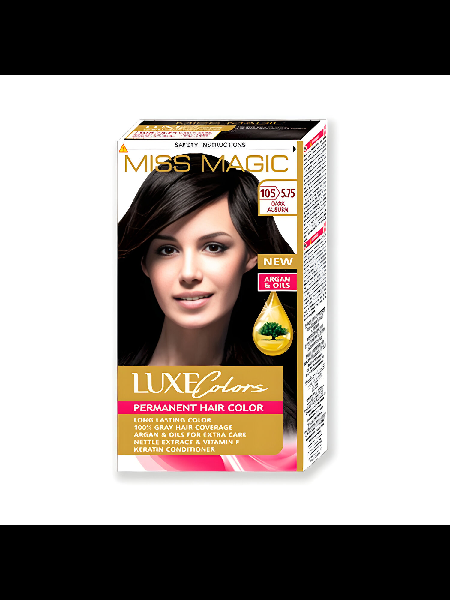 Miss Magic Стойкая краска для волос "LUXE COLORS" 105/5.75- темно-каштановый