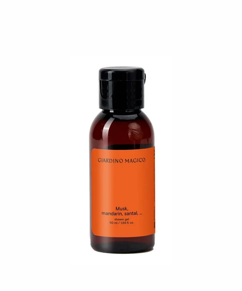 Увлажняющий гель для душа GIARDINO MAGICO Musk, mandarin, santal, , 50 мл
