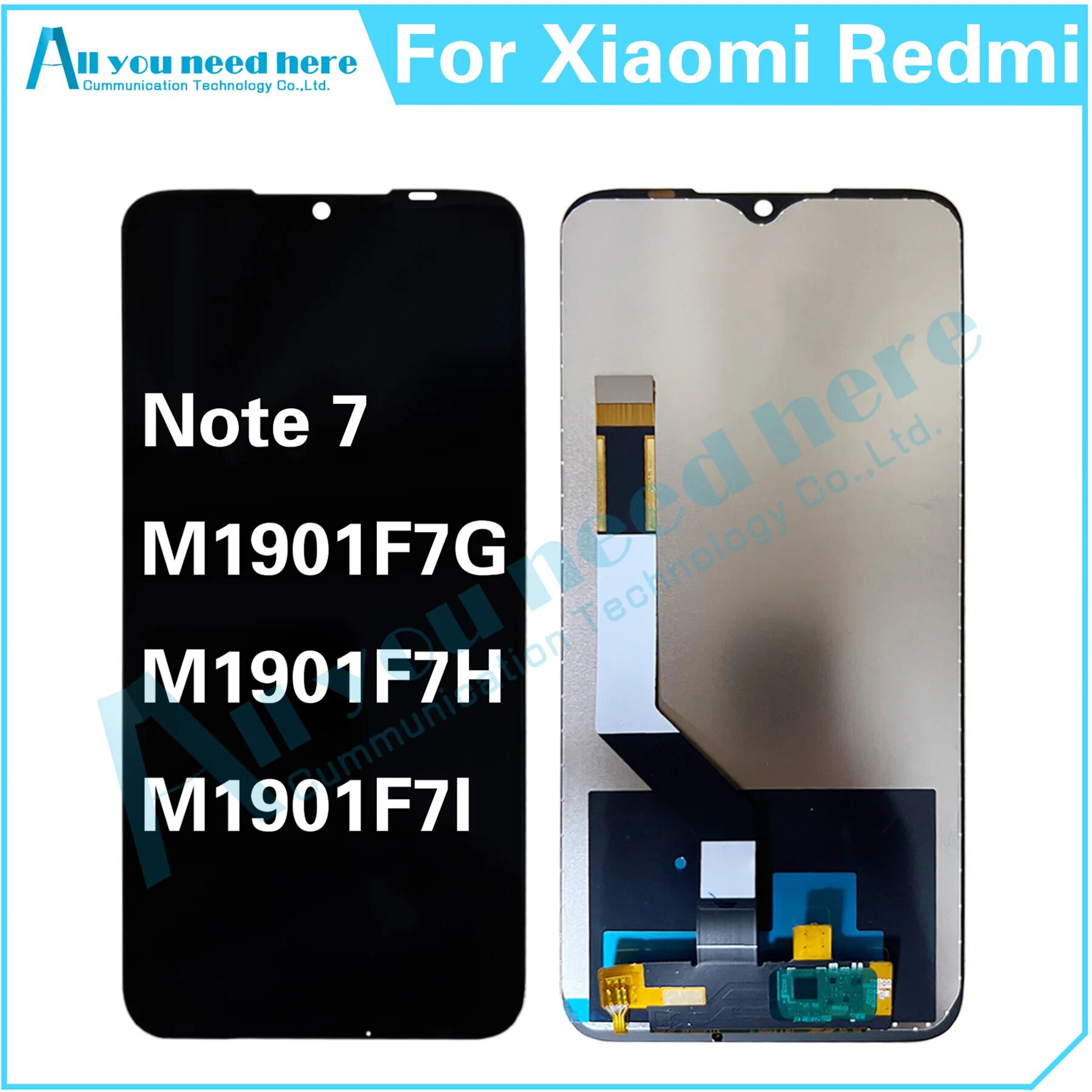 100% тест для Xiaomi Redmi Note 7 M1901F7G M1901F7H M1901F7I Note7 ЖК-дисплей сенсорный экран дигитайзер в сборе запасные части