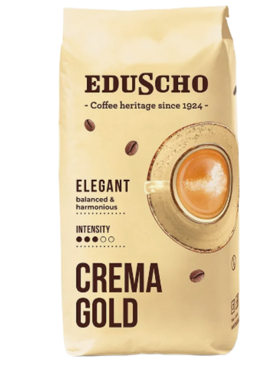 Eduscho Caffe Crema Gold кофе в зернах 1 кг пакет с клапаном