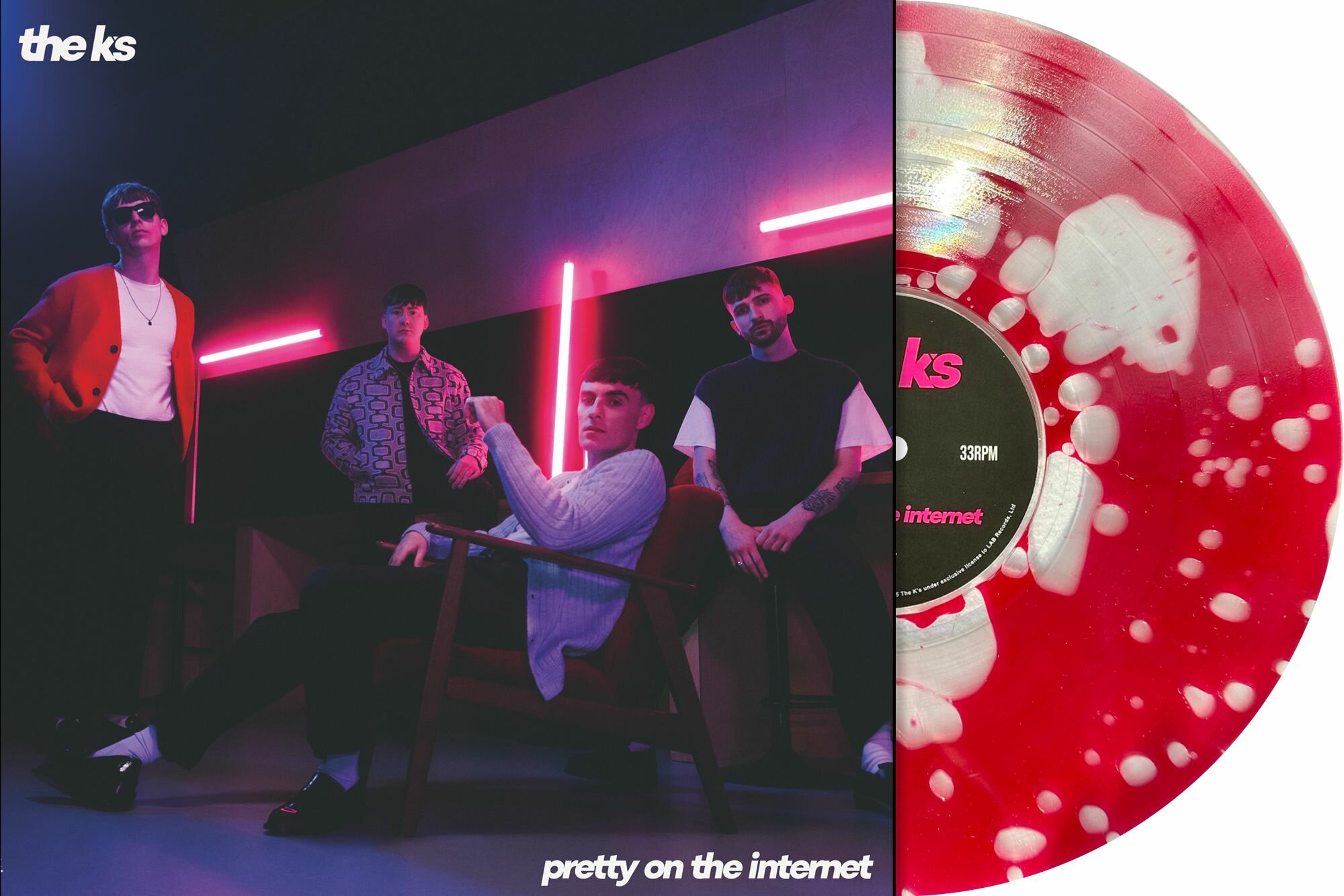 The K's - Pretty On The Internet - Clear With Magenta Liquid Fill (bad world ltd edition) - Виниловая пластинка