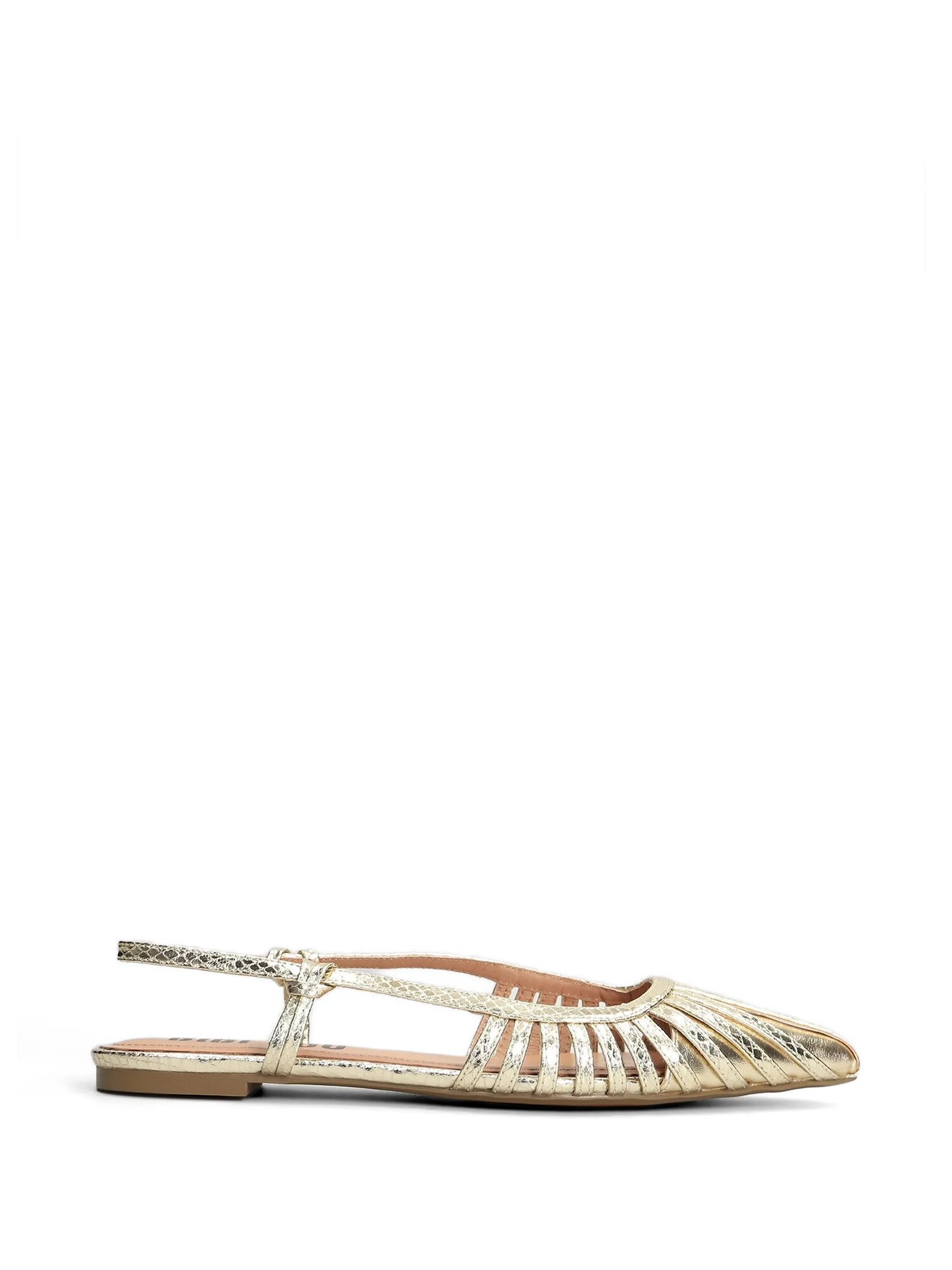 Балетки Bibi Lou Snakeskin-effect cage-detail ballet flats