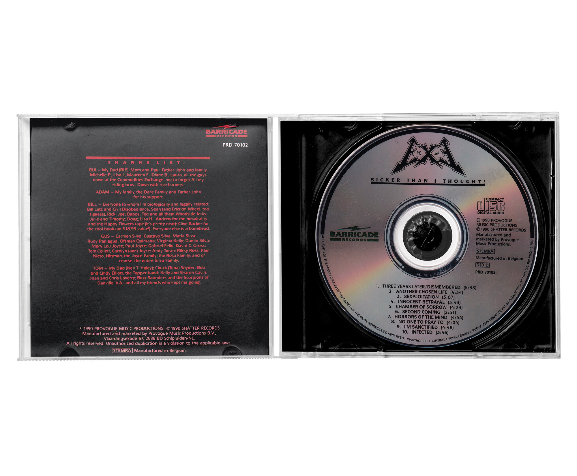 E-X-E - Sicker Than I Thought, 1990, 4-page, CD-Аудио — фото 1