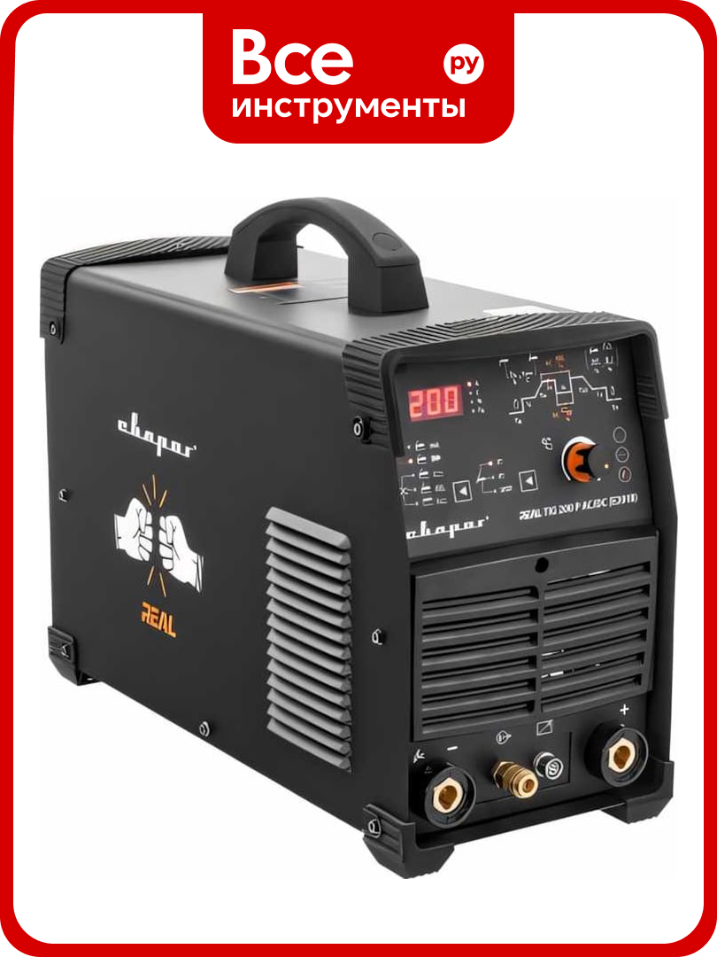 Сварочный инвертор Сварог TIG 200 P AC/DC REAL E201B Black маска+педаль+перчатки 99292
