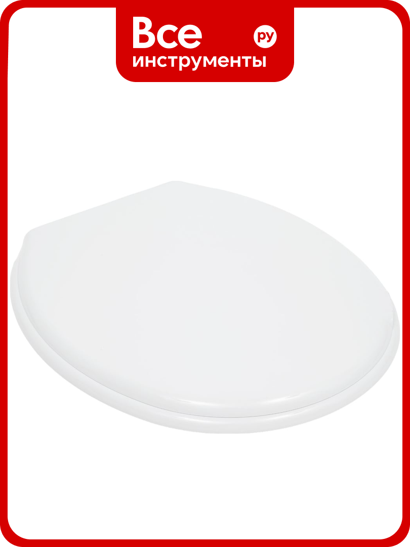 Сиденье для унитаза инкоэр Стандарт Н белое Р В00В0013264, пластик, полипропилен, овальная форма, семейное назначение