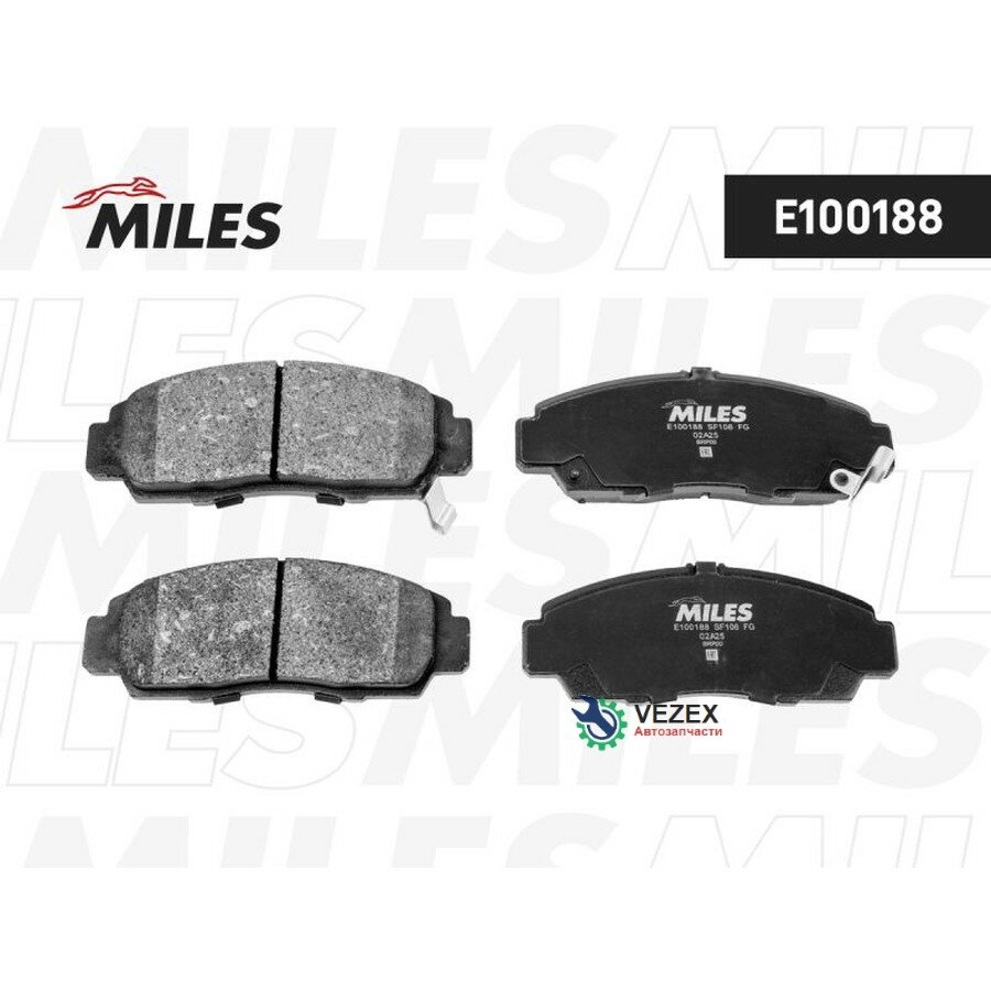 MILES E100188 Комплект тормозных колодок, дисковый тормоз
