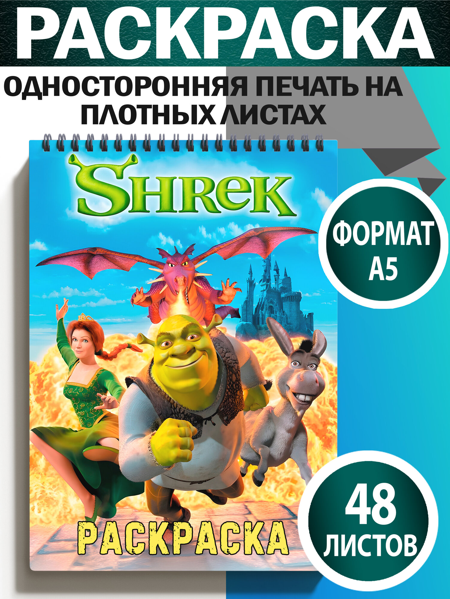 Раскраска Шрек, Шрэк