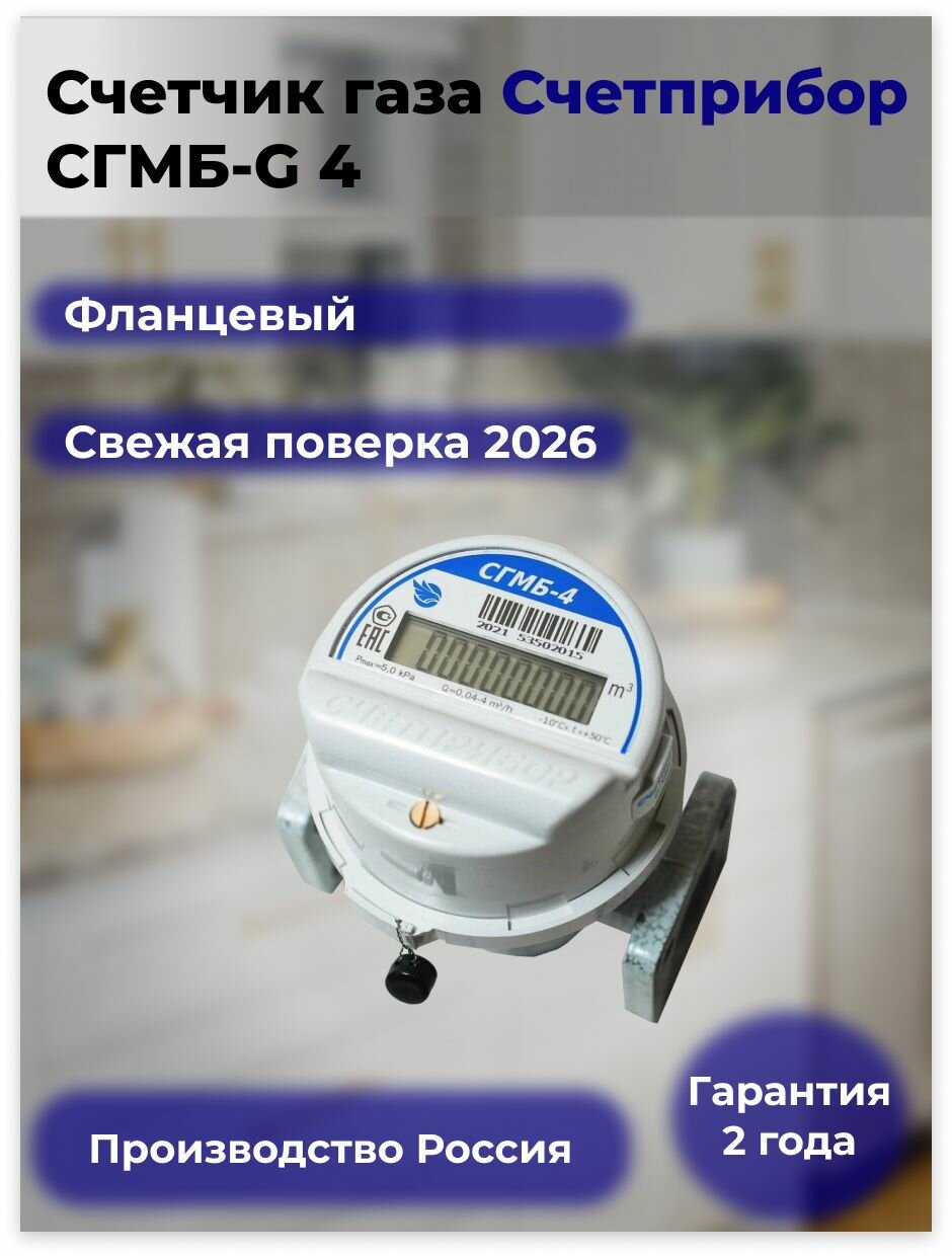 Счетчик газа Счетприбор сгмб-g 4 фланц.