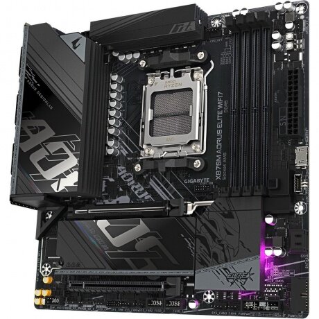 Материнская плата GIGABYTE X870M AORUS ELITE WIFI7, AM5, B850, 4*DDR5