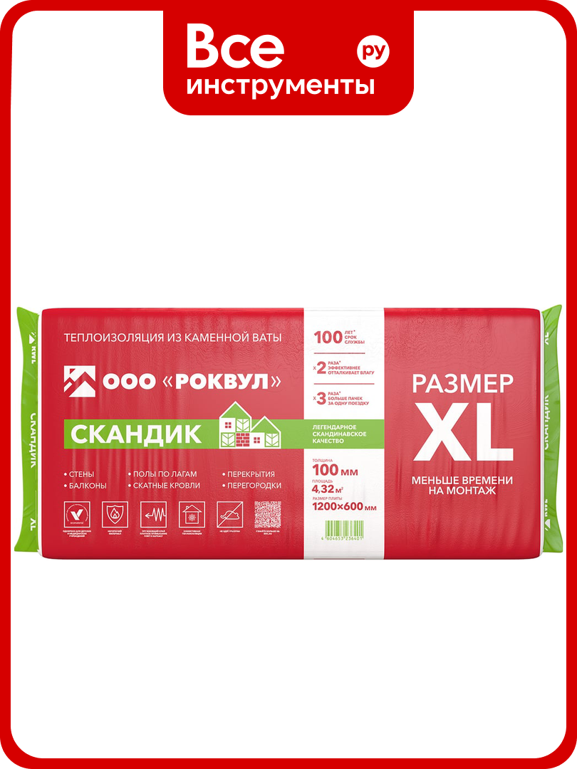 Теплоизоляционная плита RWL лайт баттс скандик XL 100 мм 171956
