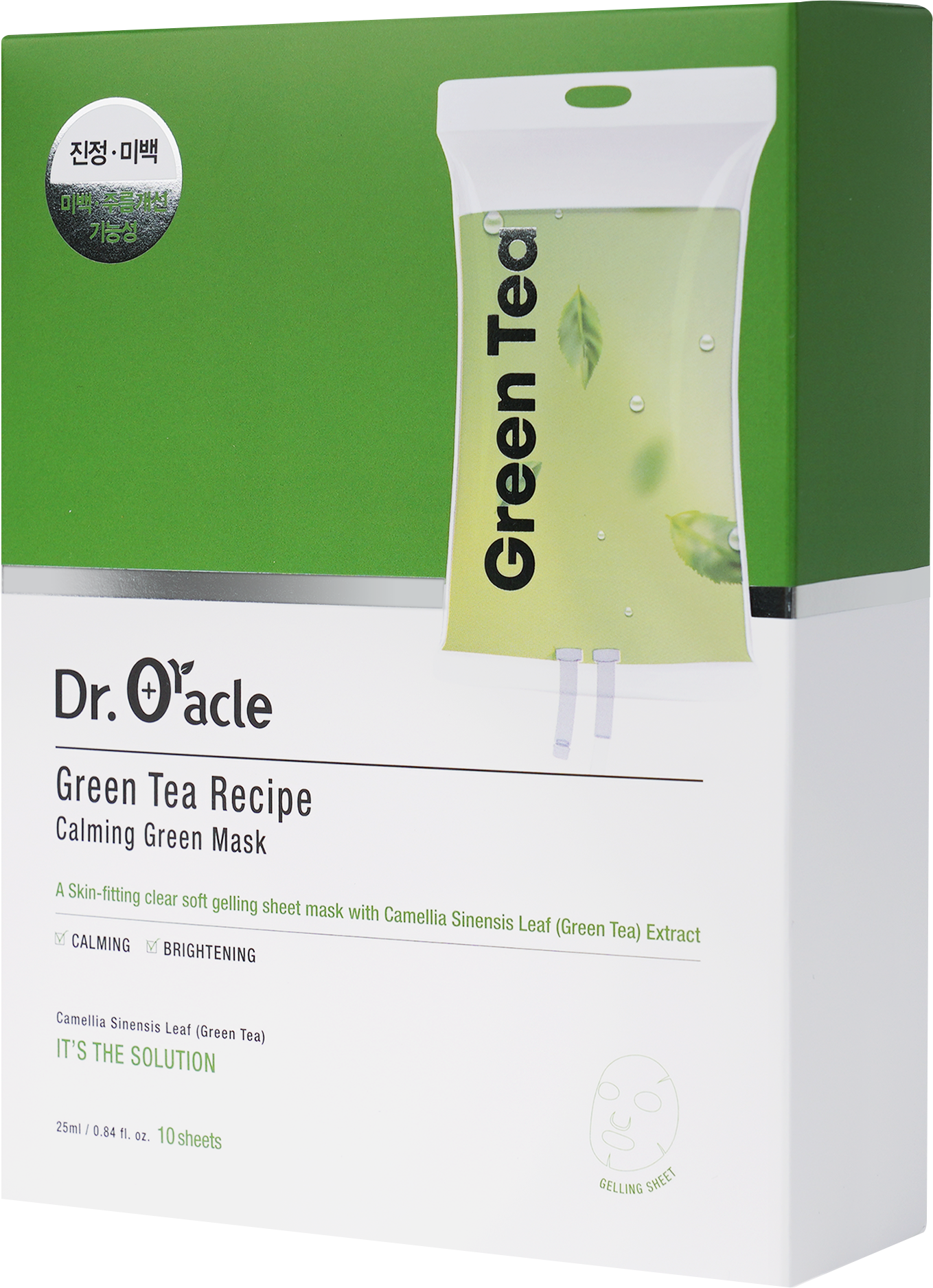 Dr. Oracle Набор регенерирующих масок для лица с зеленым чаем Greentea Recipe Calming Green Mask Box 140ml