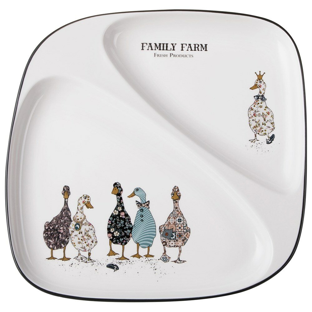 Тарелка обеденная lefard "Family farm" 2 секции 26*2,5 см
