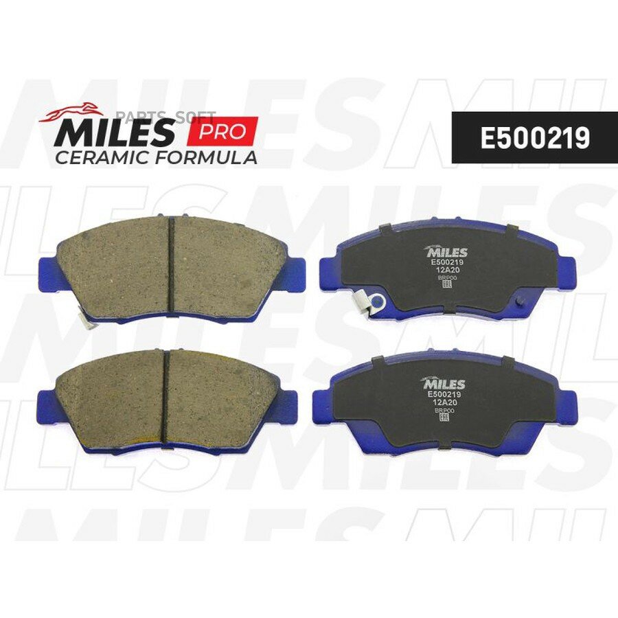 Колодки тормозные MILES E5 Ceramic HONDA CIVIC 91-05 передние MILES E500219 | цена за 1 шт
