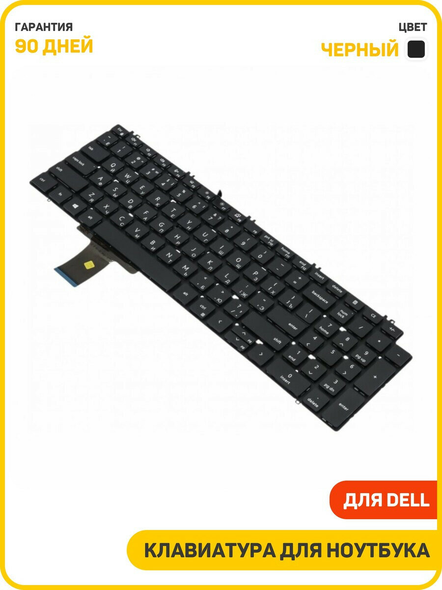 Клавиатура для ноутбука Dell Precision 7550 / Precision 7560 / Precision 7750 и др, черный