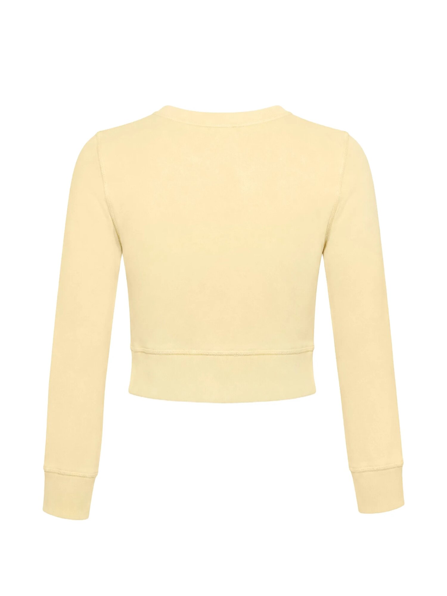Толстовка DSQUARED2 Logo-print cropped sweatshirt, размер 38, , светло-желтый — фото 1