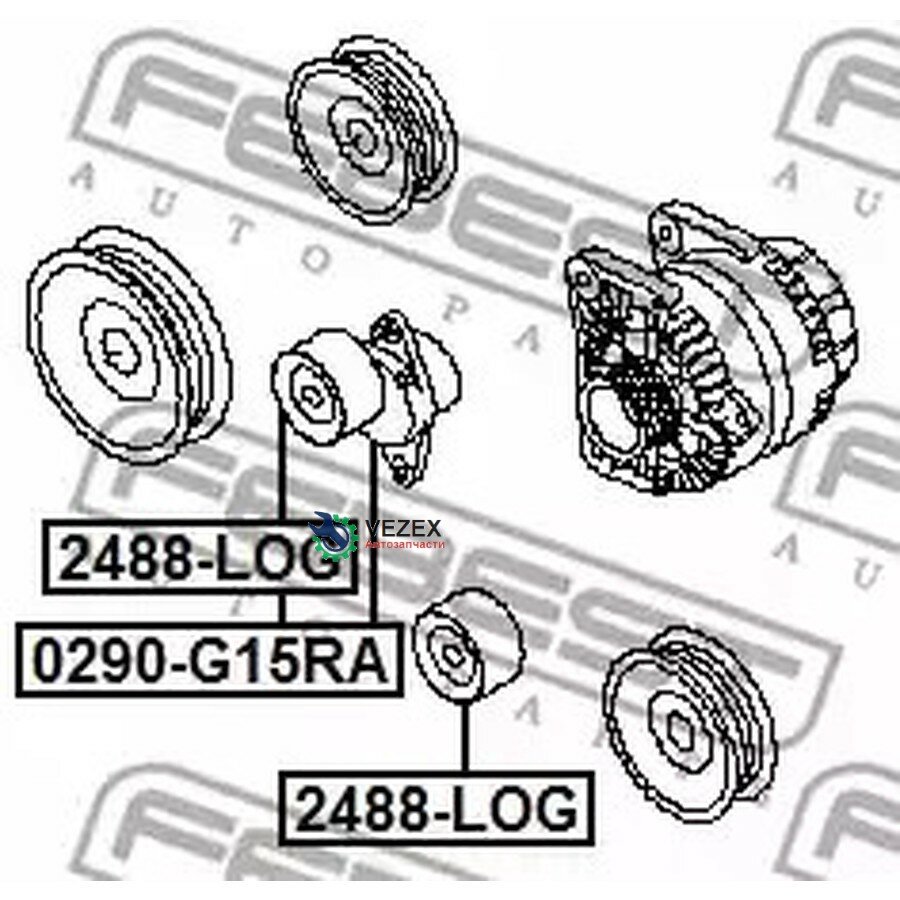 FEBEST 0290-G15RA Натяжитель ремня NISSAN ALMERA G15RA 2012- 0290-G15RA
