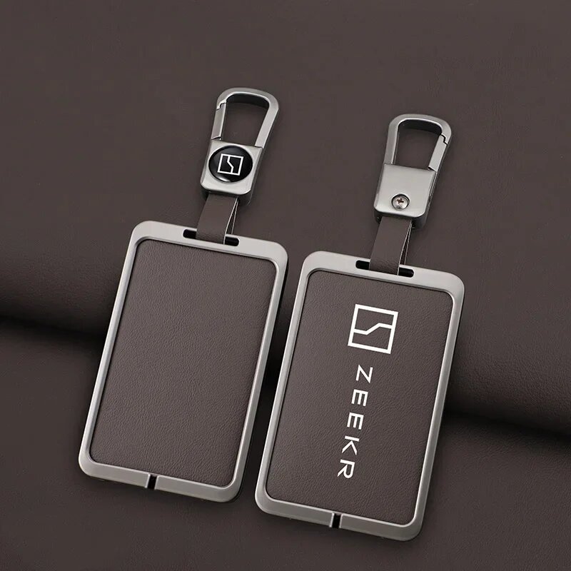 Автомобильный смарт-чехол для ключей NFC, чехол-брелок для ZEEKR 001 009 007 X, кожаный защитный брелок из цинкового сплава, автоаксессуары