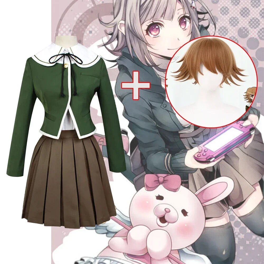 Костюм Chihiro Fujisaki Danganronpa, XL, wig suit