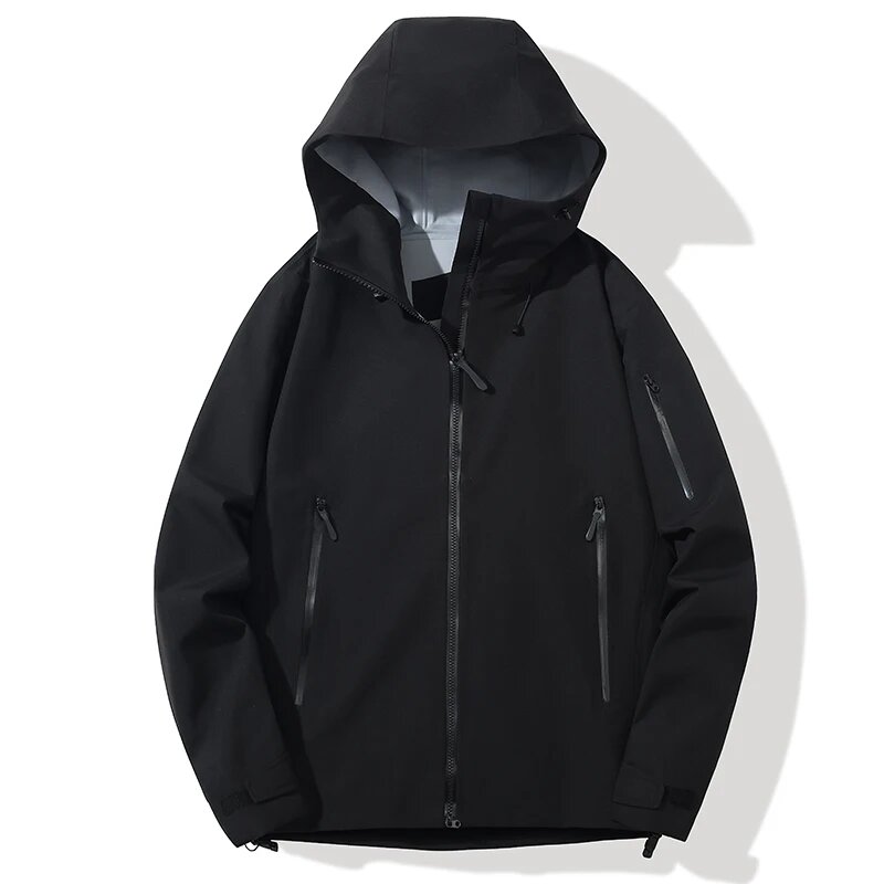 Черная водонепроницаемая куртка S, Unisex Black