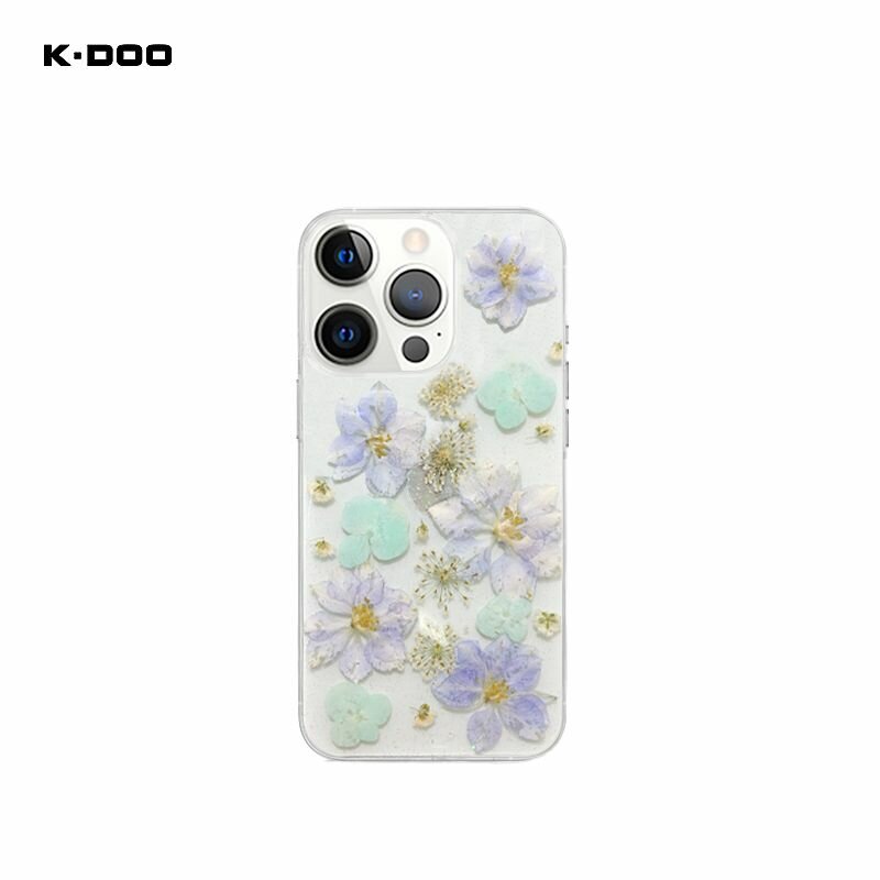 Чехол Flowers для iPhone 13 Pro, сиреневый