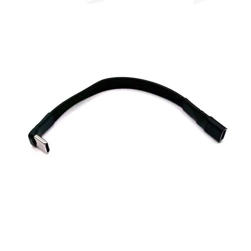 Гибкий USB Type-C адаптер 90° Up to Female, 0.1m