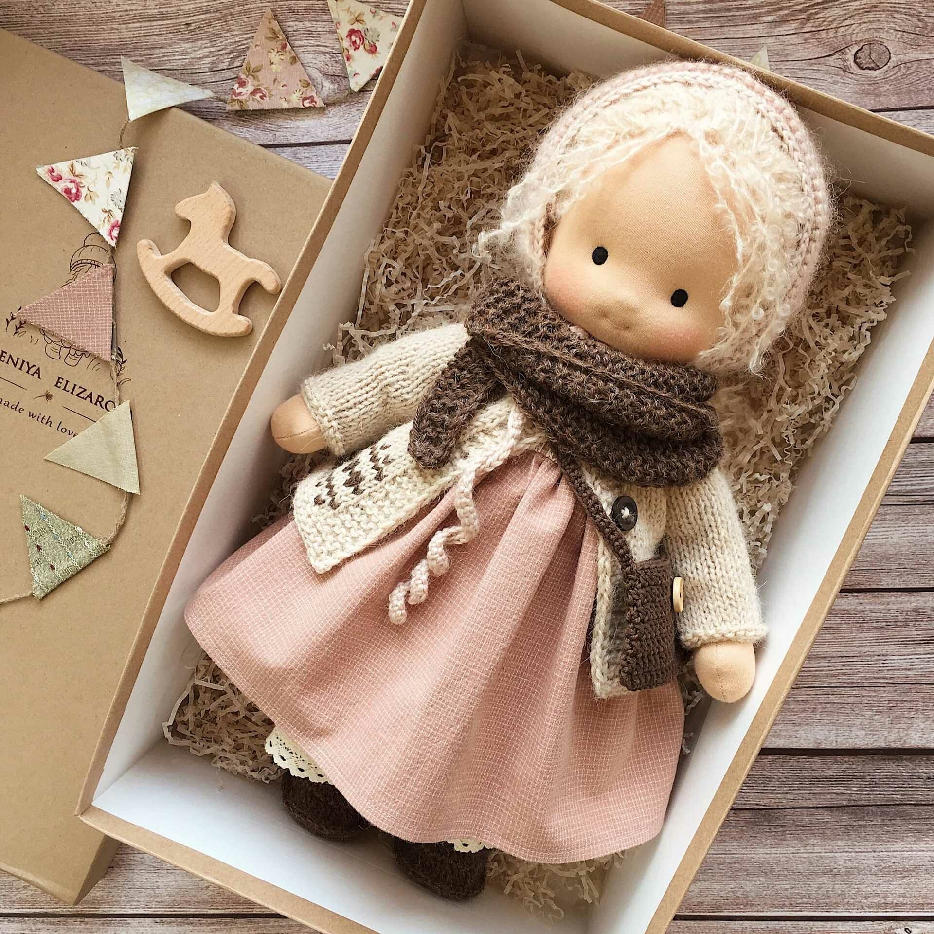 Хлопковая кукла Вальдорфская кукла кукла Waldorfdoll мини кукла ручной работы DIY Вальдорф