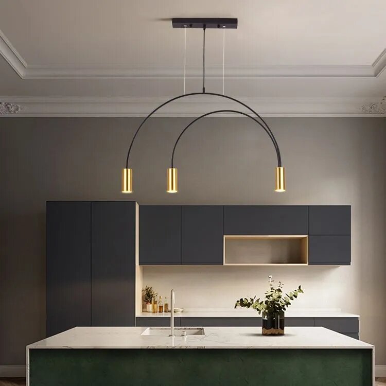 RUIBO Люстра, LED, 5 Вт, бронза/черный, металл, 3 лампы, 8-20 м², GU10