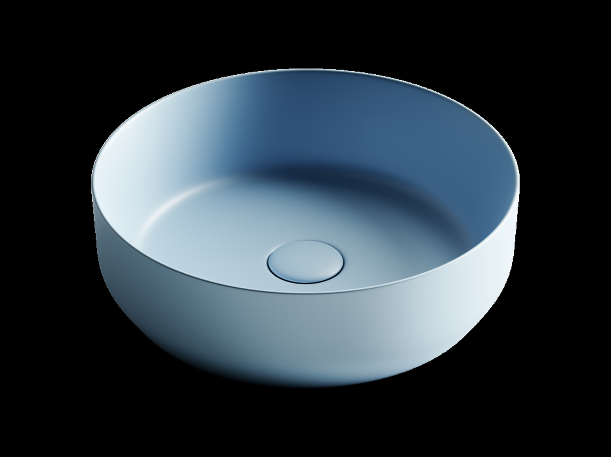 Умывальник чаша Ceramicanova Element CN6022ML, накладная, круглая, цвет Голубой Матовый, 390x390x120мм