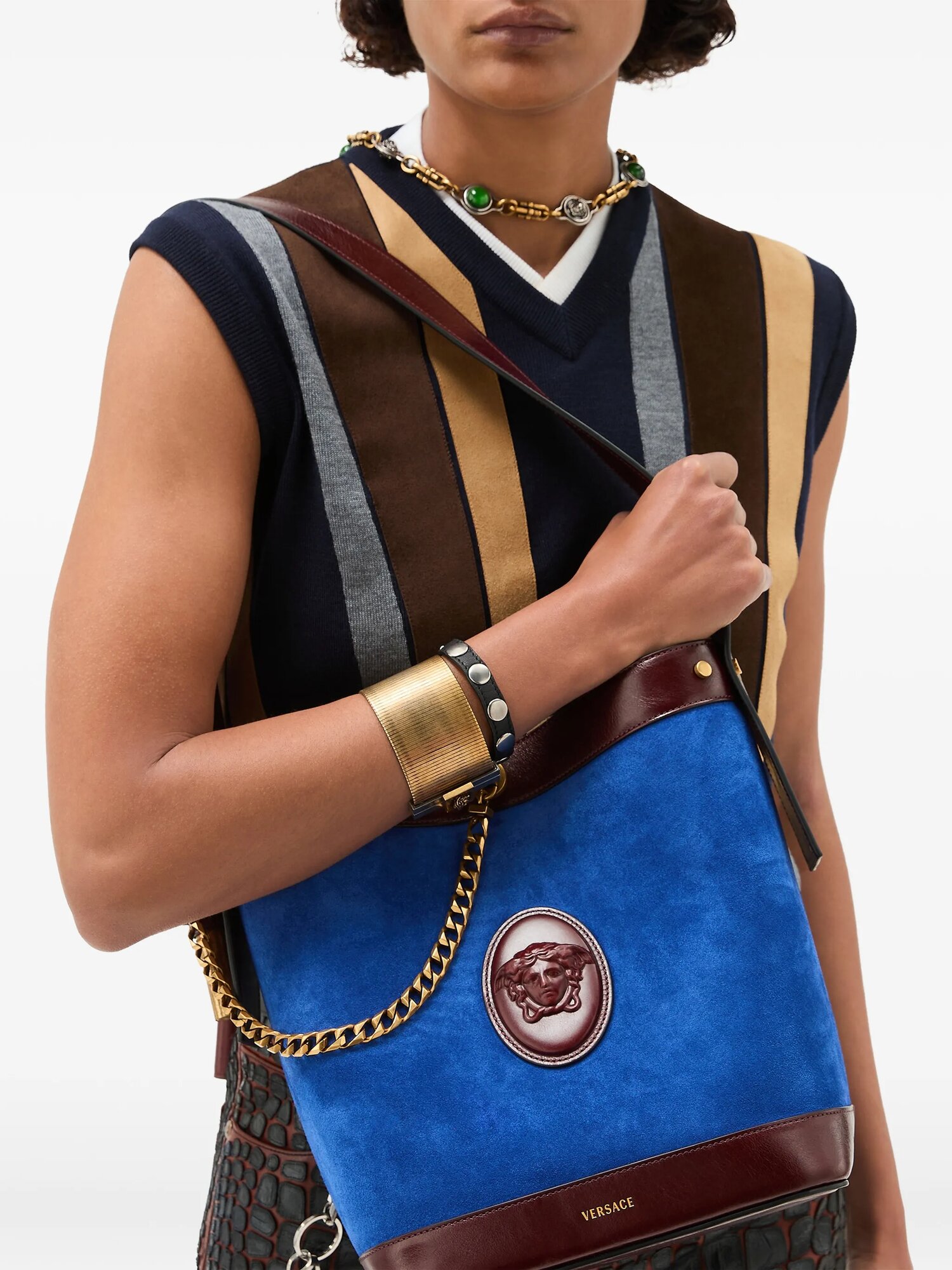 Сумка Versace Pivot, синий — фото 1
