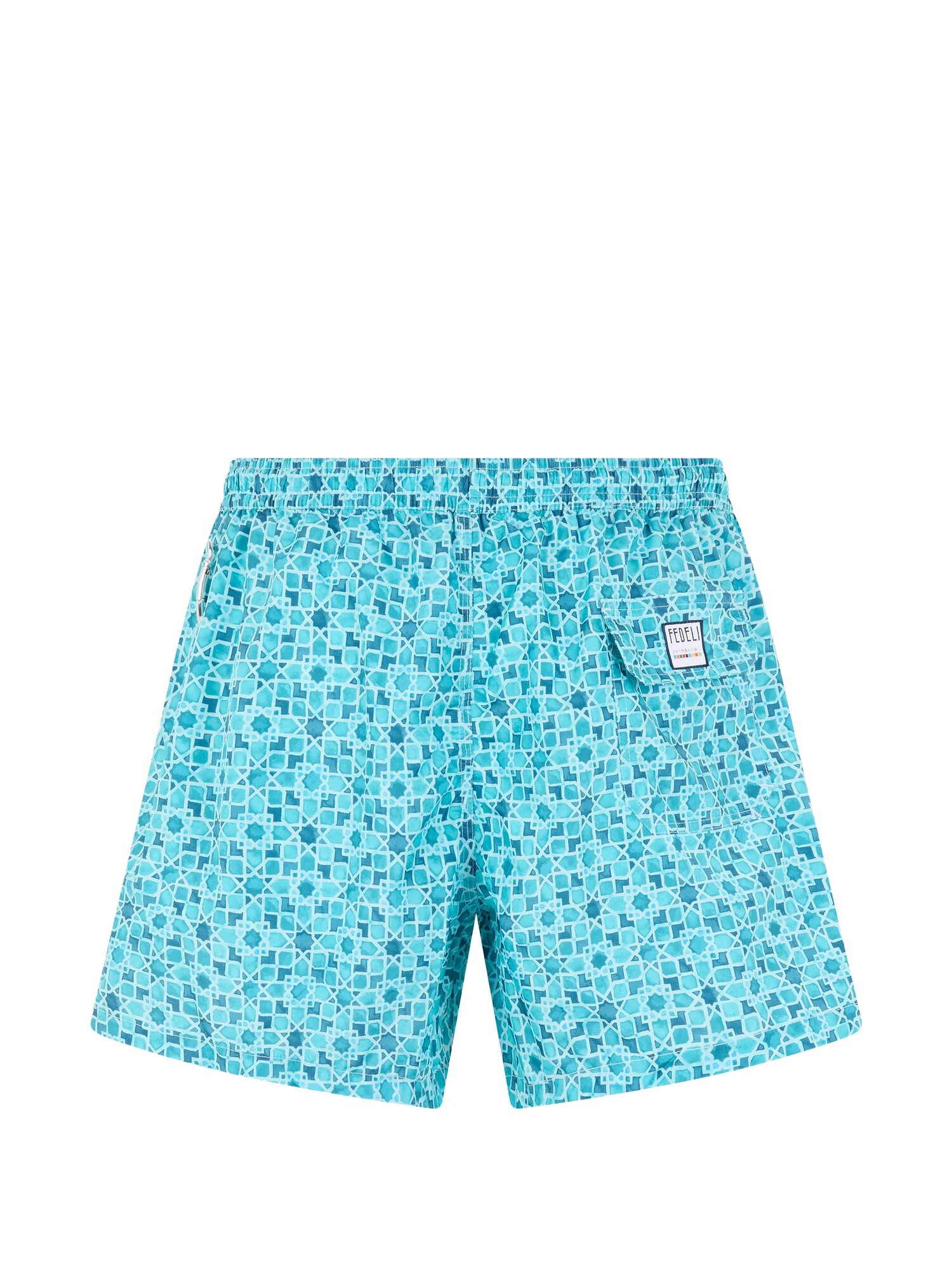 Шорты для плавания FEDELI Geometric-print drawstring swim shorts, размер 46 — фото 1